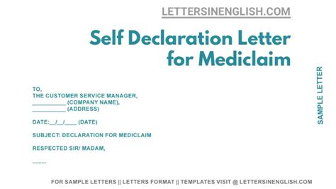 Self Declaration Letter For Name Mismatch Application For Name