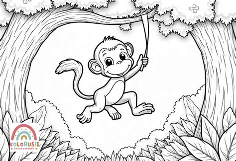 Małpka Kolorowanki Do Druku Kolorusie