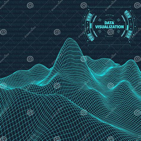 Data Visualization Background Futuristic Design Hud Element Binary Code Coding And