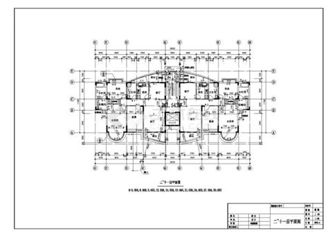 十二层商主楼建筑cad施工图住宅小区土木在线