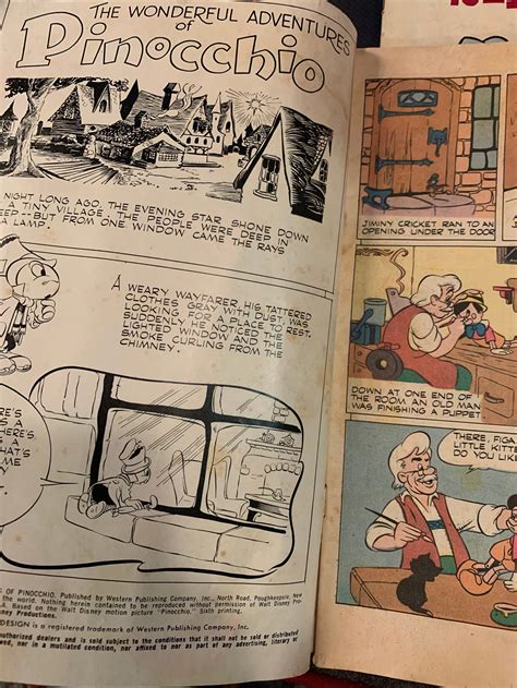 Vintage Pinocchio 1952 Comic And 1962 Book Etsy