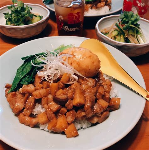 🐖 On Twitter ルーロー飯、もやしのラー油和え