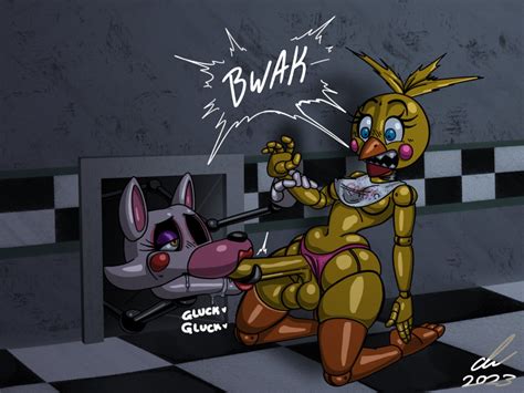 Rule 34 1futa 1girls Animatronic Anthro Beak Bib Blue Eyes Classica P English Text Fellatio