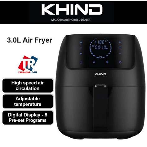 KHIND KHI ARF 3000 Air Fryer 3L Digital Touch Control Panel Led