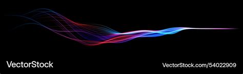 Wave Pattern 3d Glowing Abstract Digital Vector Image