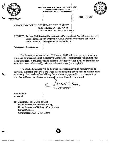 Pdf Usd Pandr Memo Dated 15 Mar 07 Deputy Chief Of Staff Army G 1