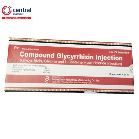 ChÍnh HÃng Thuốc Compound Glycyrrhizin Injection Tác Dụng Chỉ định