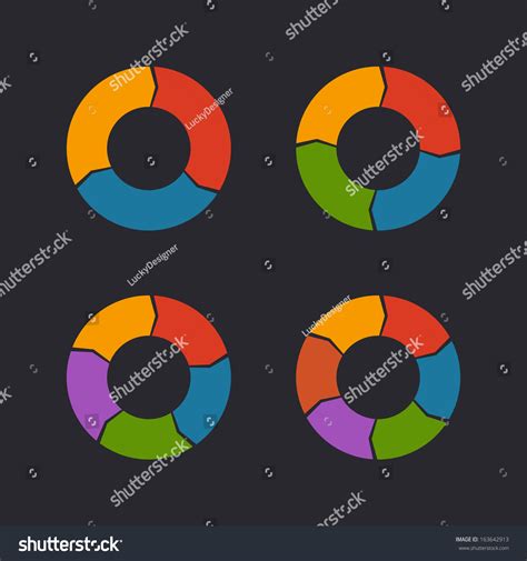 Circular Chart Template Set Vector Stock Vector Royalty Free Shutterstock