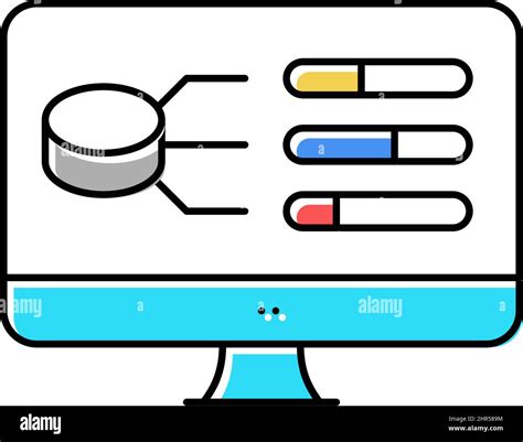 Model Selection Digital Processing Color Icon Vector Illustration Stock