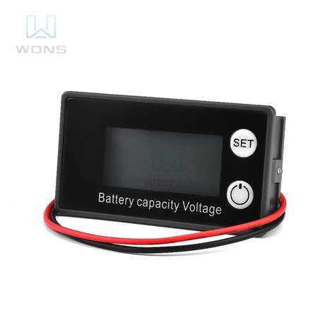 리튬 이온 Lifepo4 납산 배터리 용량 표시기 디지털 전압계 테스터 온도 모니터 Dc 8v ~ 100v 12v 24v
