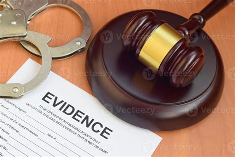 Justice Mallet And Evidence Report Blank Document For Crime Scene