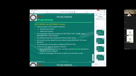 Tech II Week 12 ISP2022 C Function YouTube