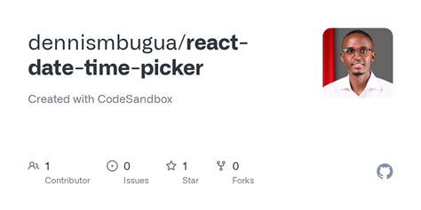 Github Dennismbuguareact Date Time Picker Created With Codesandbox