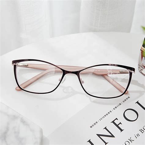 Kansept Metal Glasses Frame Women Cat Eye Eyeglasses Pink Full Twm7559