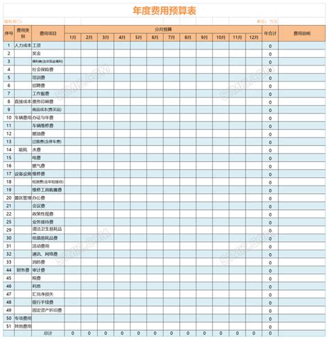 制片预算表格模板 预算表格模板 工程预算表格模板 大山谷图库