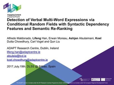 Detection Of Verbal Multi Word Expressions Via Conditional Random