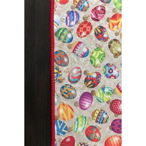 Fata De Masa Traversa Model De Paste Multicolor Cu Rosu 40 X 140 Cm