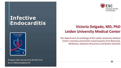 Esc Guidelines Endocarditis By Prof Deldago Pptx Heart And Cardiovascular Diseases