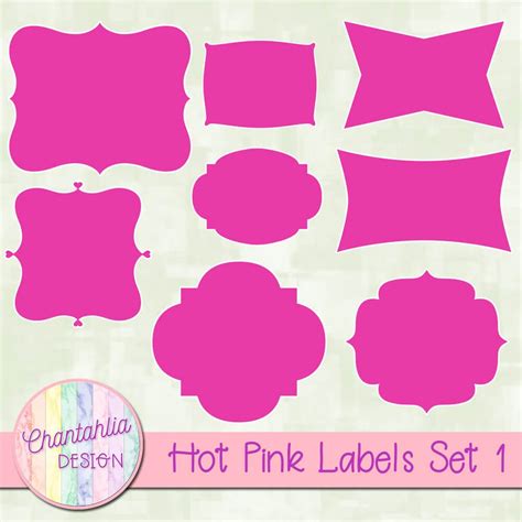 Free Labels Design Elements In Hot Pink