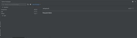 Python Packages Request Failed Ides Support Intellij Platform