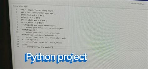 Shrehan Arya On Linkedin Python Project Price Of Movie Ticket For Adult18and18 Is 12