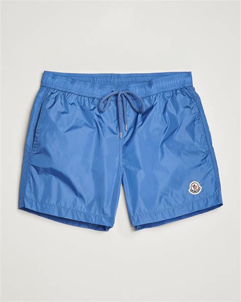 Moncler Nylon Swim Trunks Light Blue At