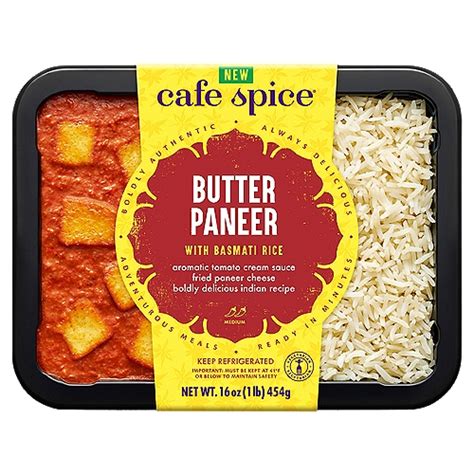 Cafe Spice Butter Paneer With Basmati Rice 16 Oz Gourmet