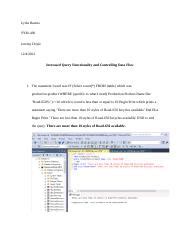 Increased Query Functionality And Controlling Data Flow Docx Lydia