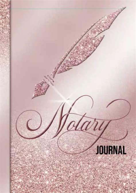 PPT PDF Notary Public Logbook Rose Gold Notary Journal Modern