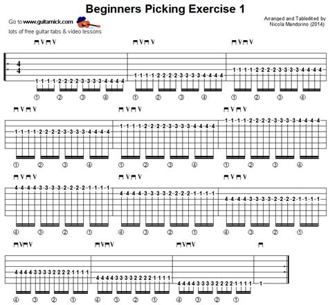Beginners Picking Guitar Exercise 1