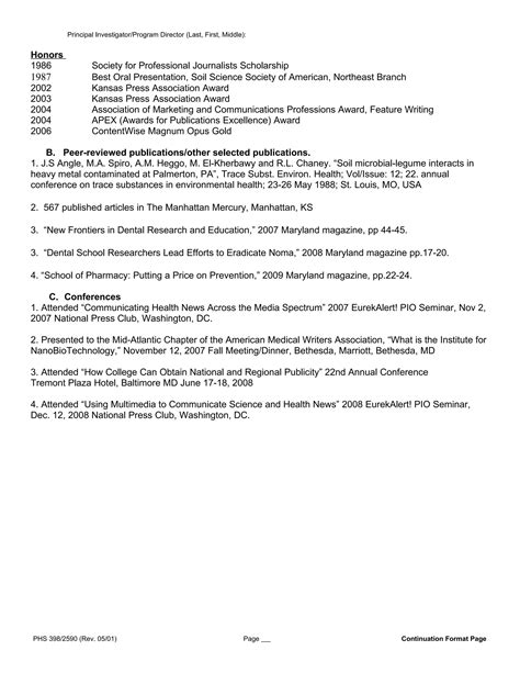 Mary Spiro Nih Style Cv 2009 Doc