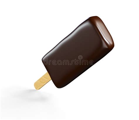 Soft Serve Chocolate Ice Cream 3d Rendering Illustration Isolated On