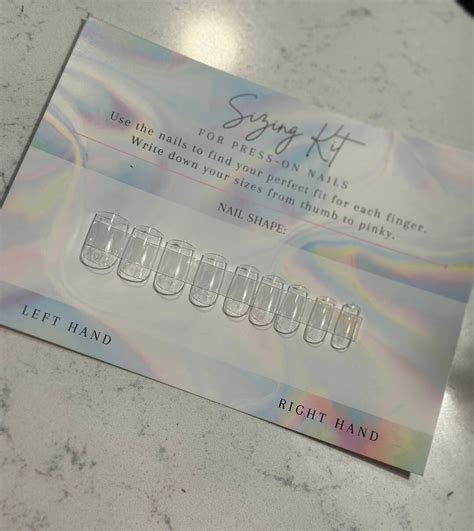 Nail Sizing Kit Etsy