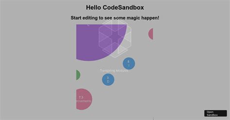 React D3 Bubbles Examples CodeSandbox