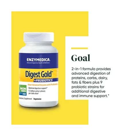 Enzymedica Digest Gold Probiotics Digestive Enzyme Complex 90