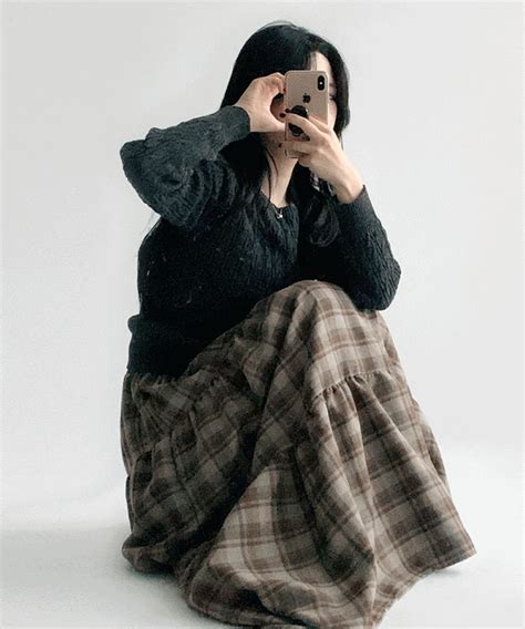 허리밴딩ok 멜로우 오버핏 체크 캉캉스커트 봄 가을 간절기 겨울 고무줄 롱치마 루즈핏 롱스커트 기본템 데일리룩 빈티지 아방핏 보헤미안 러블리 에이블리