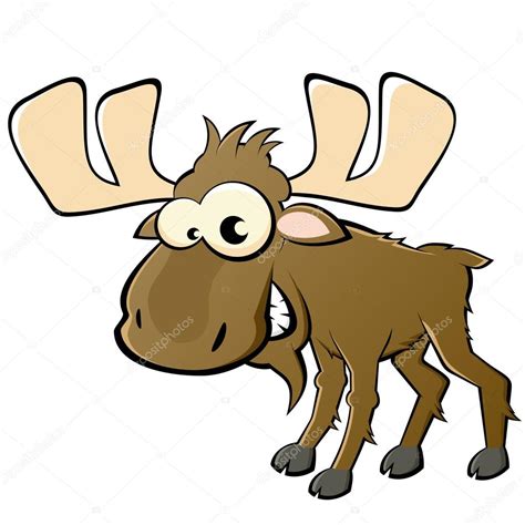 Funny Cartoon Moose — Stock Vector © Shockfactor De 12038892