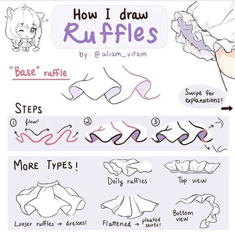 How To Draw A Ruffle Skirt Anime Drawing Styles