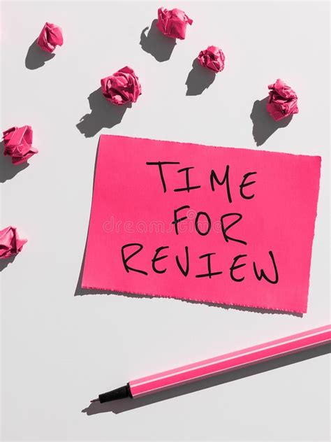 Text Caption Presenting Time For Review Business Showcase Evaluation