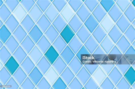 파란색 마름모꼴 타일 배경입니다 욕실 또는 화장실 세라믹 벽 또는 바닥 질감 주방 백스플래시 원활한 패턴 내부 또는 외부 모자이크 표면 0명에 대한 스톡 벡터 아트 및 기타