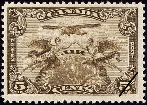 Otd Canada Issues Its First Airmail Stamp Canadian Stamp News