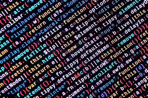 Código Del Javascript En Editor De Texto Concepto Del Ciberespacio De