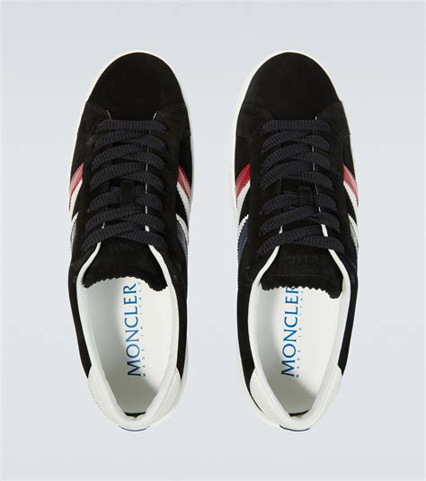 Moncler Monaco Suede And Leather Sneakers Moncler