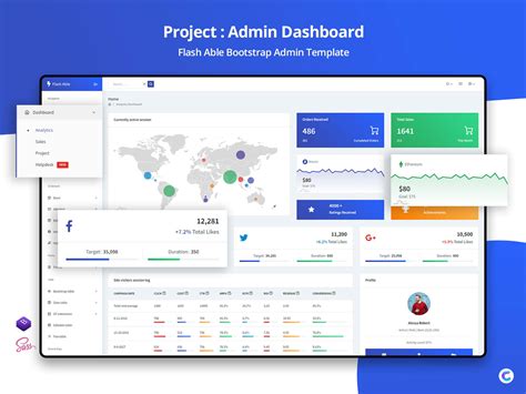 Flash Able Bootstrap Admin Template By Codedthemes On Dribbble