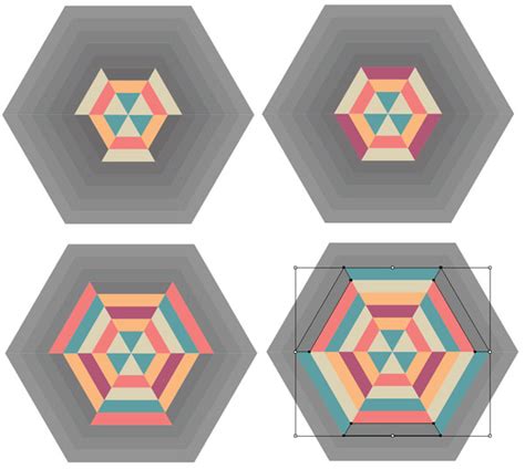 how to create a blended hexagonal print design in adobe illustrator