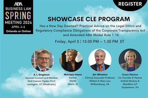 Showcase Cle Program Legal Ethics And Regulation Aba Business Law Section Posted On The Topic