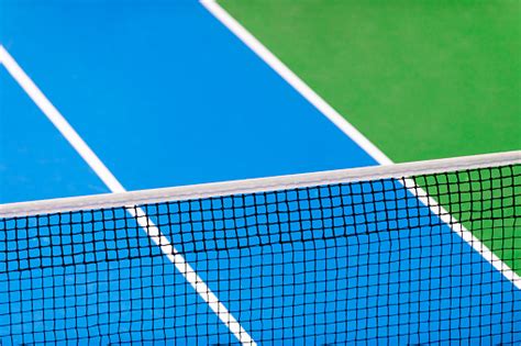 블루 패들 테니스 네트와 하드 코트 테니스 대회 개념 수평 스포츠 테마 포스터 인사말 카드 헤더 웹 사이트 및 앱 테니스에 대한 스톡 사진 및 기타 이미지 Istock