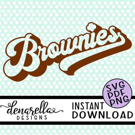 Girl Scout Brownies Retro Svg Pdf Png Instant Download Girl Scouts