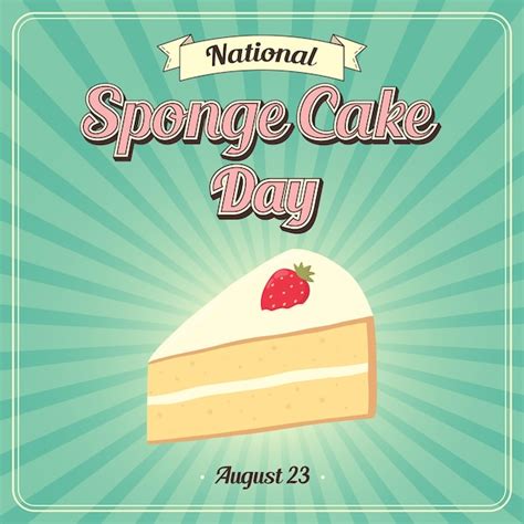 Premium Vector National Sponge Cake Day