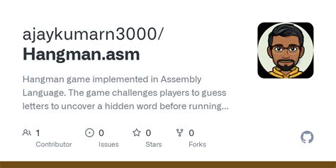 Github Ajaykumarn3000hangmanasm Hangman Game Implemented In